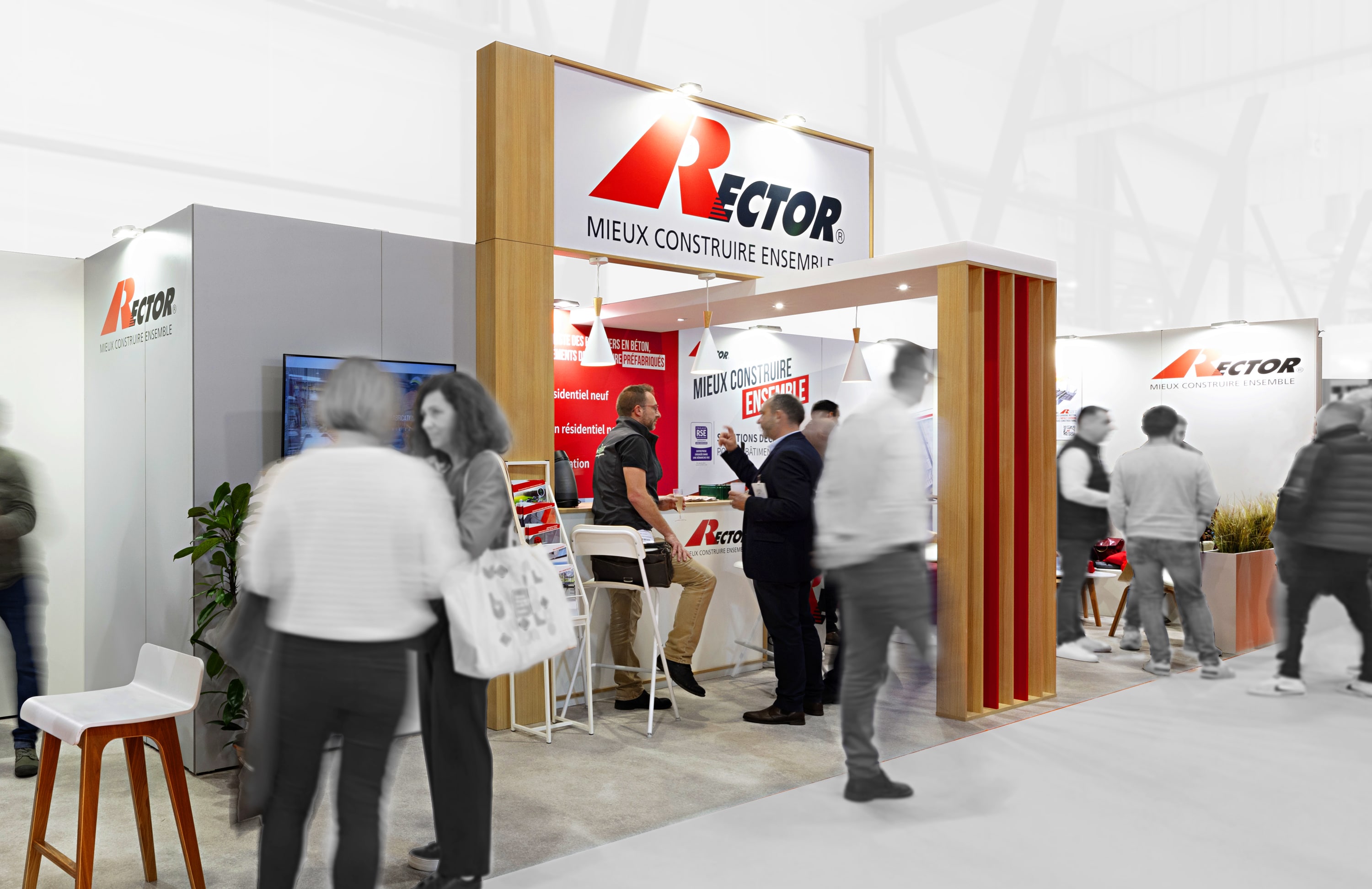 Un stand traditionnel réalisé à l'occasion d'Artibat pour Rector